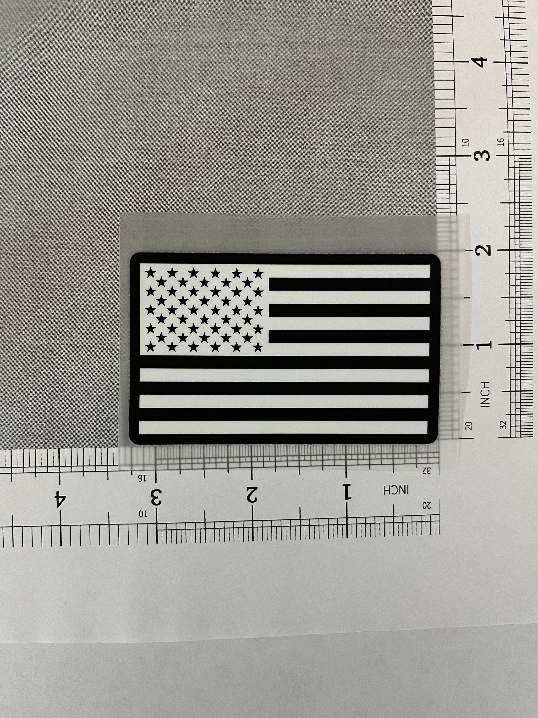 USA Flag Heat Transfer pack of 5 3.25x2 Inverse Black - Etsy