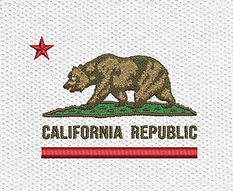 California Flag Logo Embroidery/vector/image - Etsy