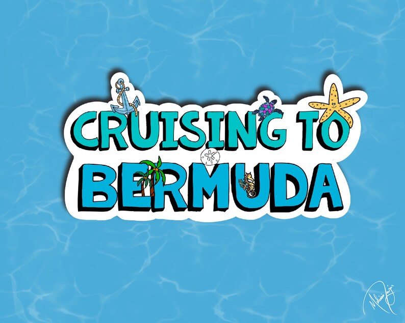 Cruising to Bermuda Sticker: Waterproof Vacation Souvenir - Etsy