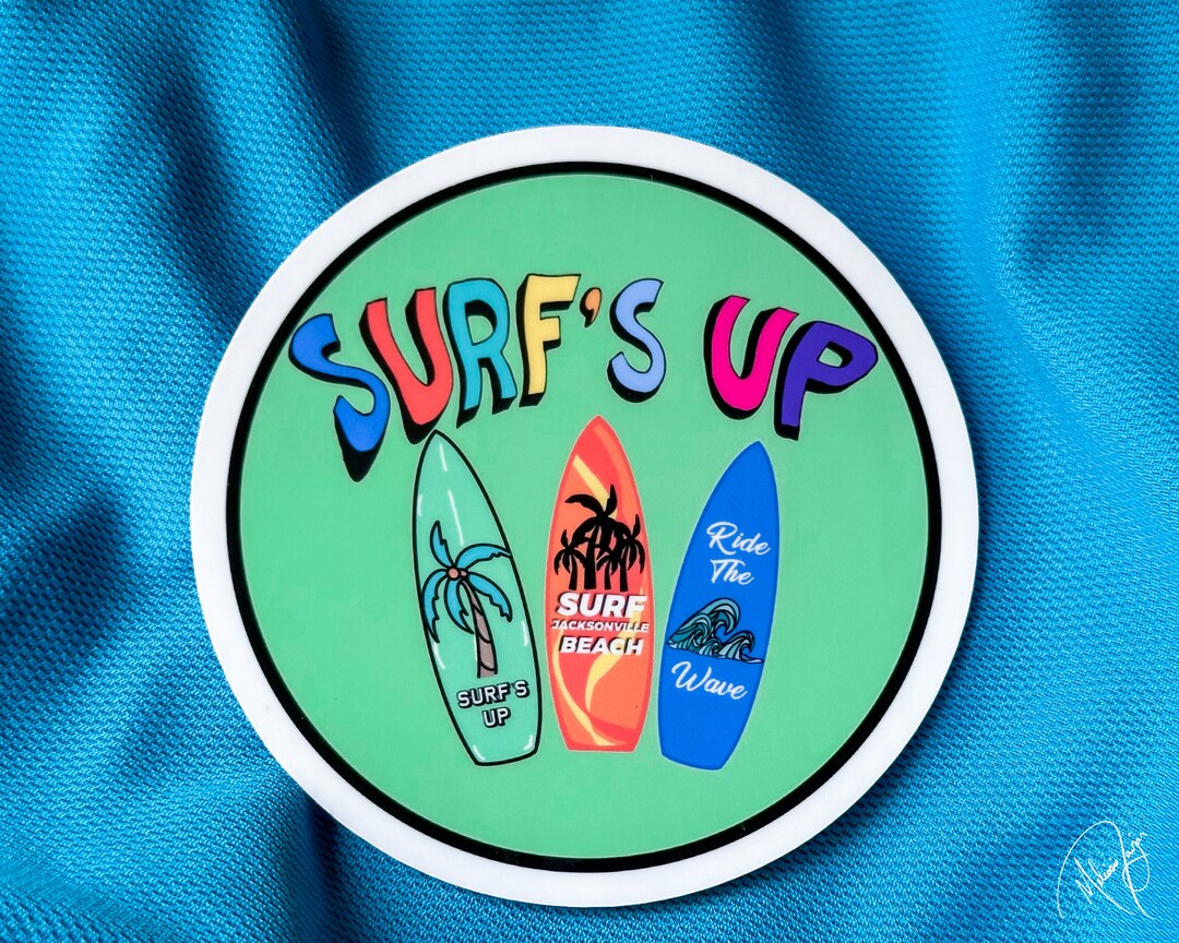 Surfs up Sticker, Surf Sticker, Stanley Cup Sticker, Gift for Her ...