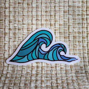 Ocean Wave Stickers, Ocean Stickers, Planner Stickers, Laptop Stickers ...