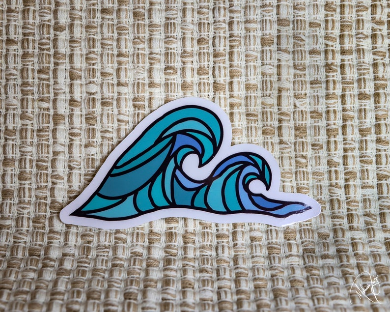 Ocean Wave Stickers, Ocean Stickers, Planner Stickers, Laptop Stickers ...