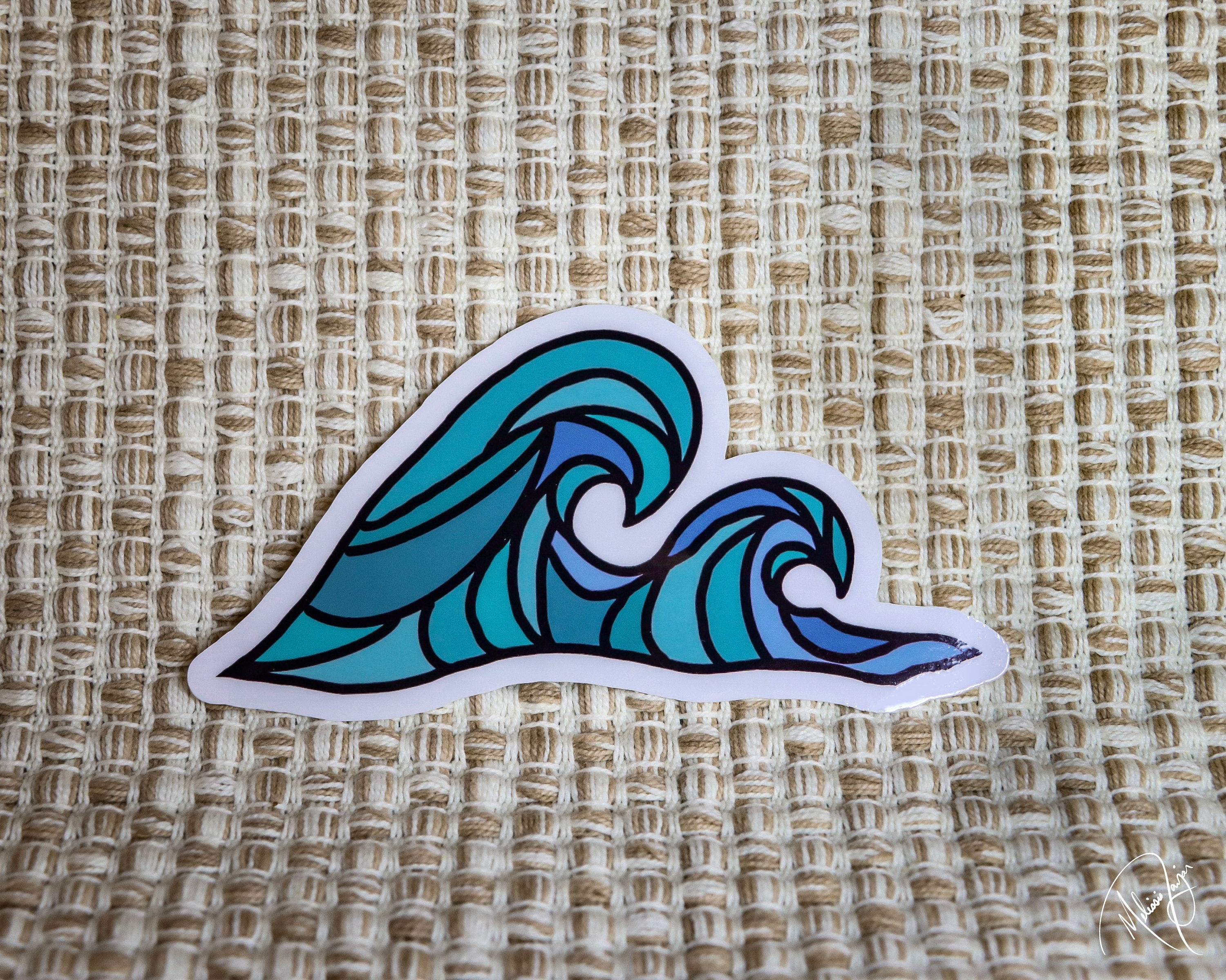 Ocean Wave Stickers, Ocean Stickers, Planner Stickers, Laptop Stickers ...