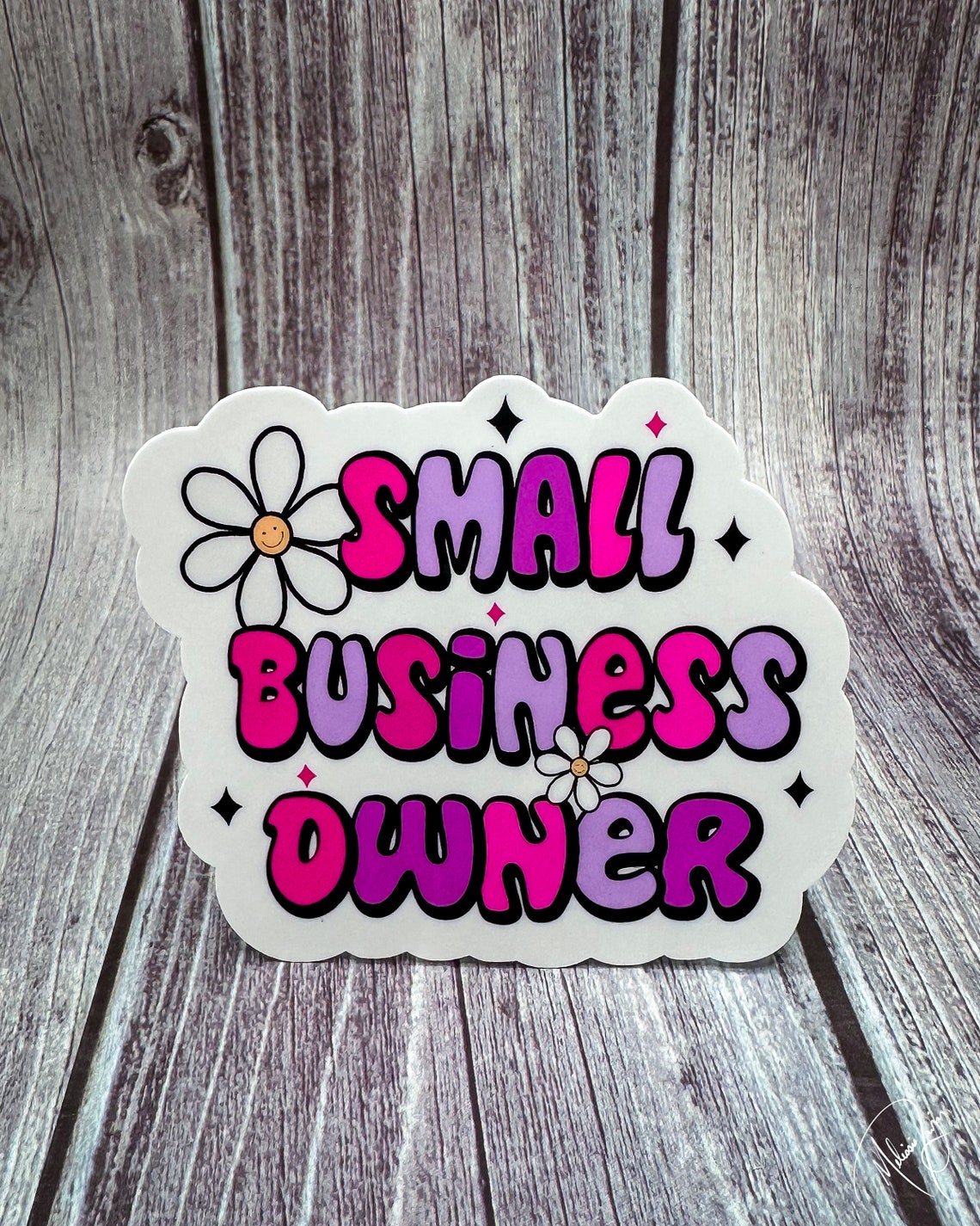 Small Business Owner Sticker, Woman Owned Business, Pink Business Owner ...