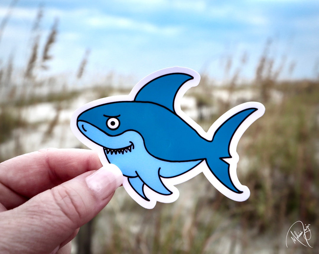 Cute Shark Sticker, Ocean Life Sticker, Shark Sticker, Planner Sticker ...