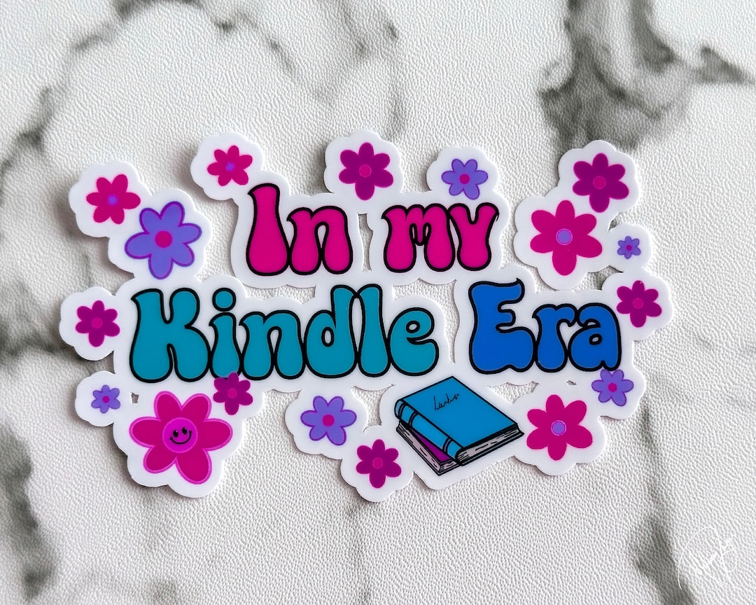 In My Kindle Era Sticker, Bookish Gift, Water Bottle Sticker, Blissfully Bookish Sticker ...