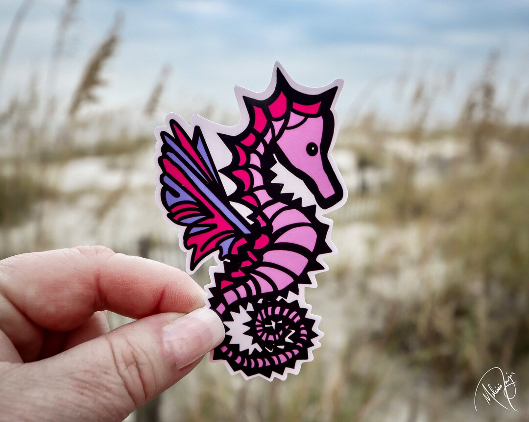Cute Seahorse Sticker, Ocean Life Sticker, Seahorse Sticker, Planner ...