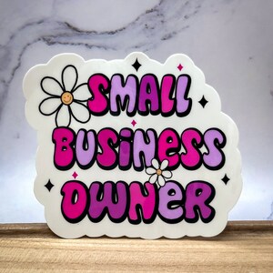 Small Business Owner Sticker, Woman Owned Business, Pink Business Owner ...