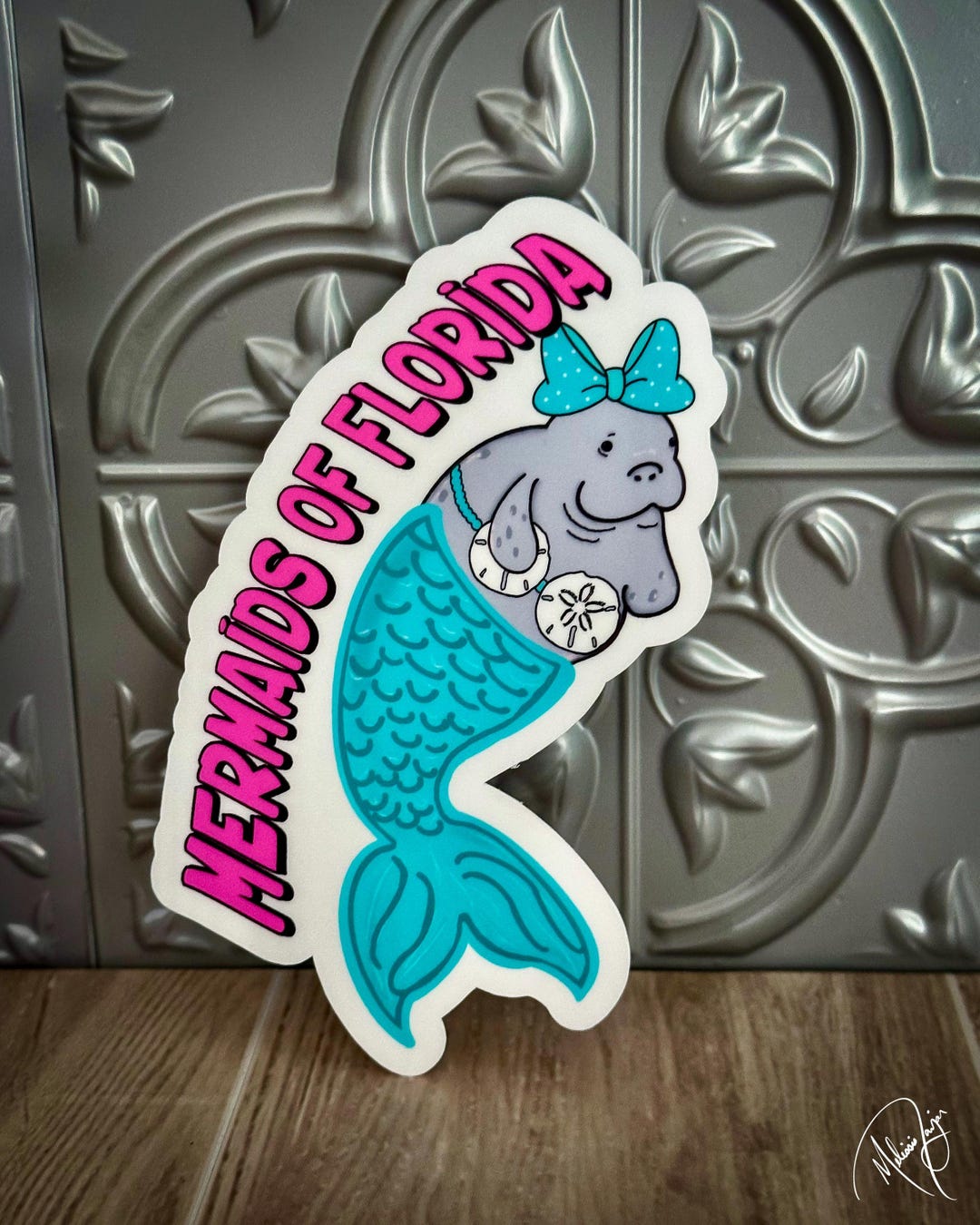 Florida Mermaid Sticker , Manatee Sticker, Mermaids, Gift for Her ...