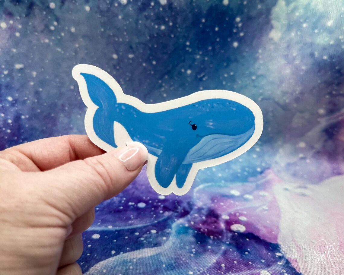 Blue Whale Sticker: Ocean Life, Laptop, Water Bottle - Etsy