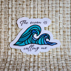 Ocean Wave Stickers, the Ocean is Calling Me Stickers, Planner Stickers ...