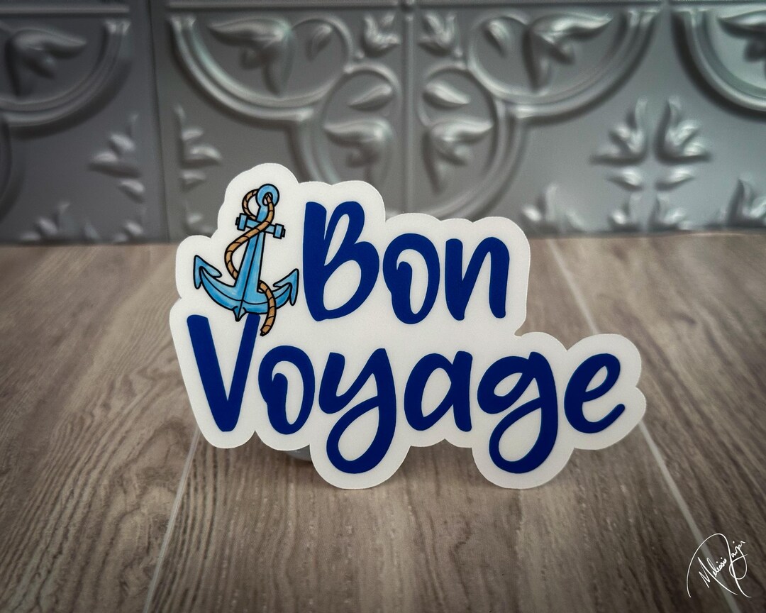 Bon Voyage Sticker, Travel Sticker, Cruise Sticker, Gift for Her ...