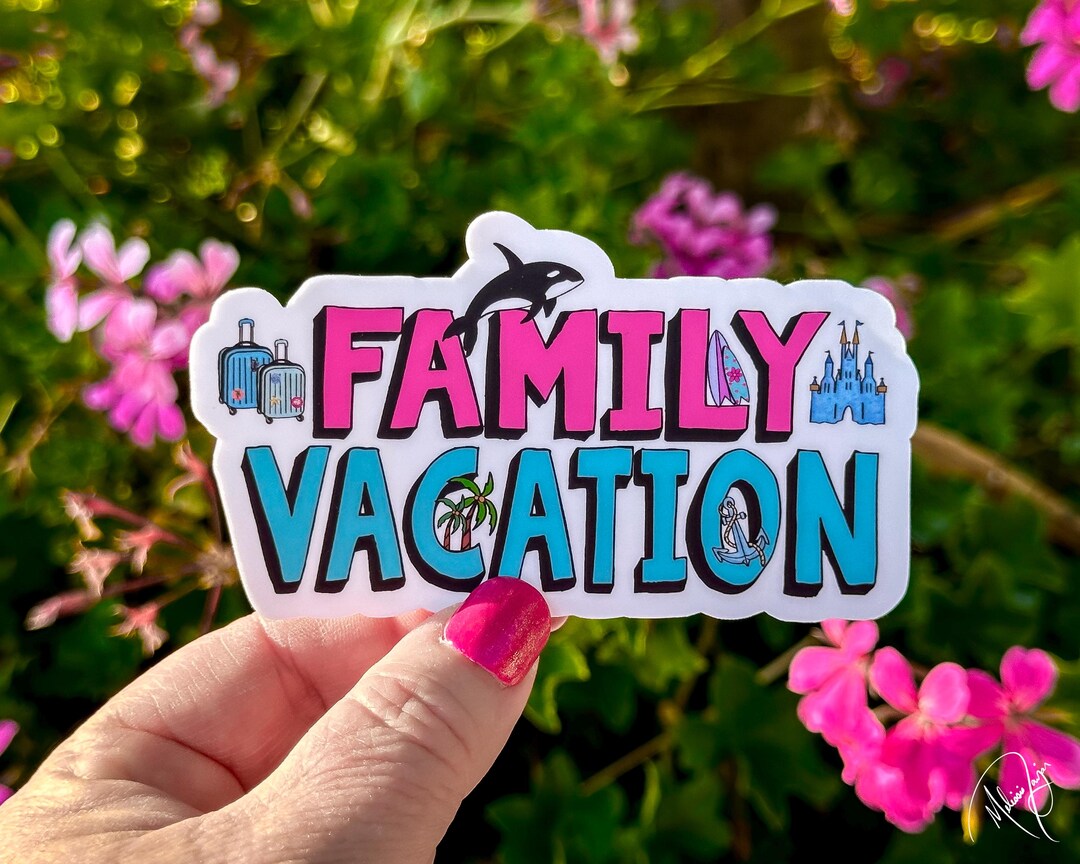 Family Vacation Sticker: Waterproof Laptop Decal - Etsy