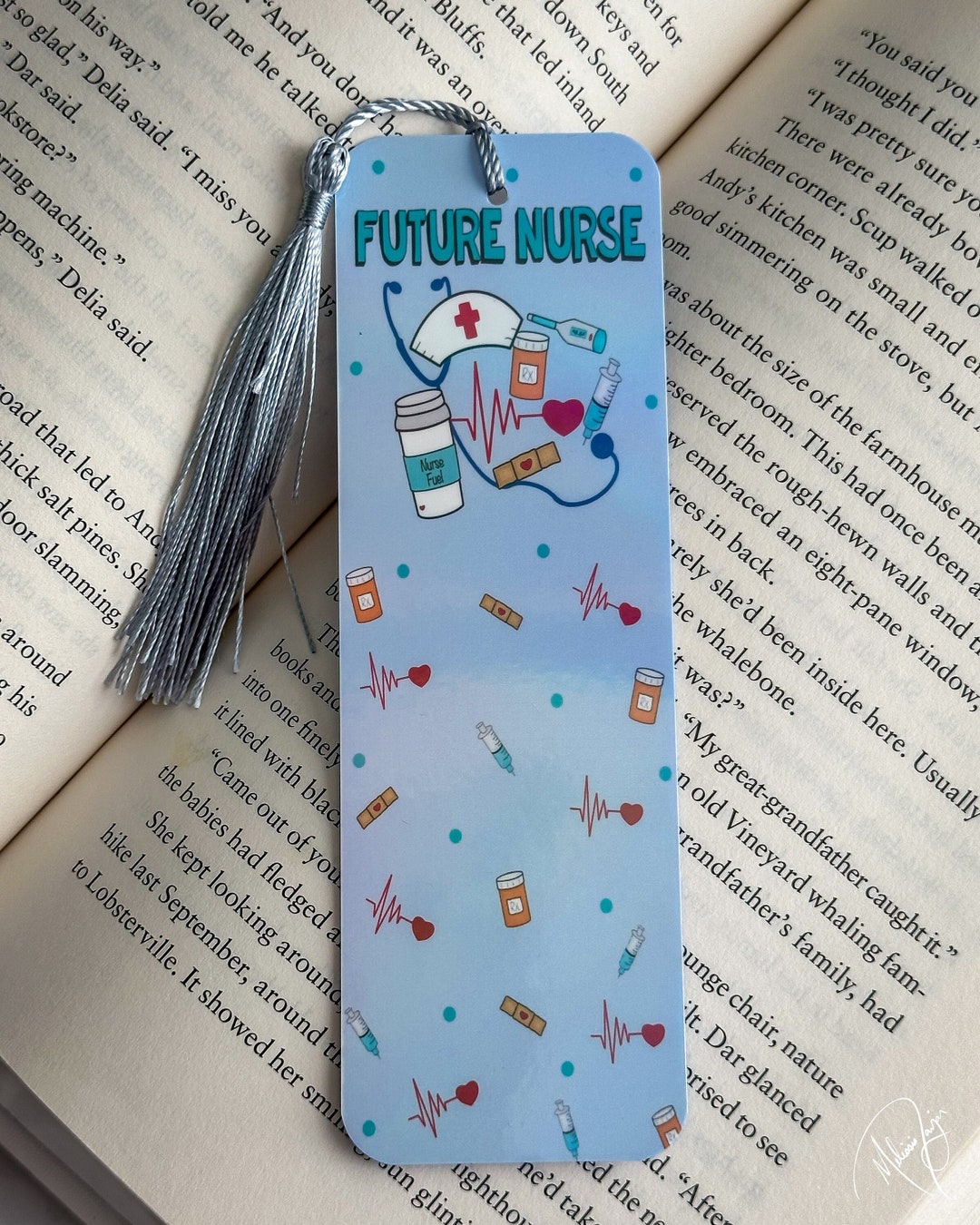Future Nurse Bookmark, Bookish Bestie Gift, Book Lover Gift, Cute ...