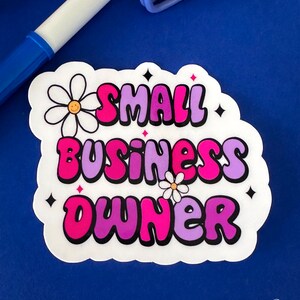 Small Business Owner Sticker, Woman Owned Business, Pink Business Owner ...
