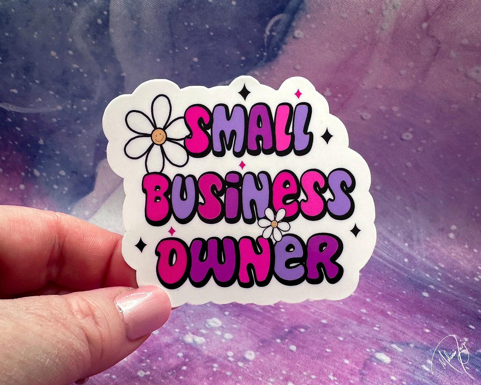 Small Business Owner Sticker, Woman Owned Business, Pink Business Owner ...