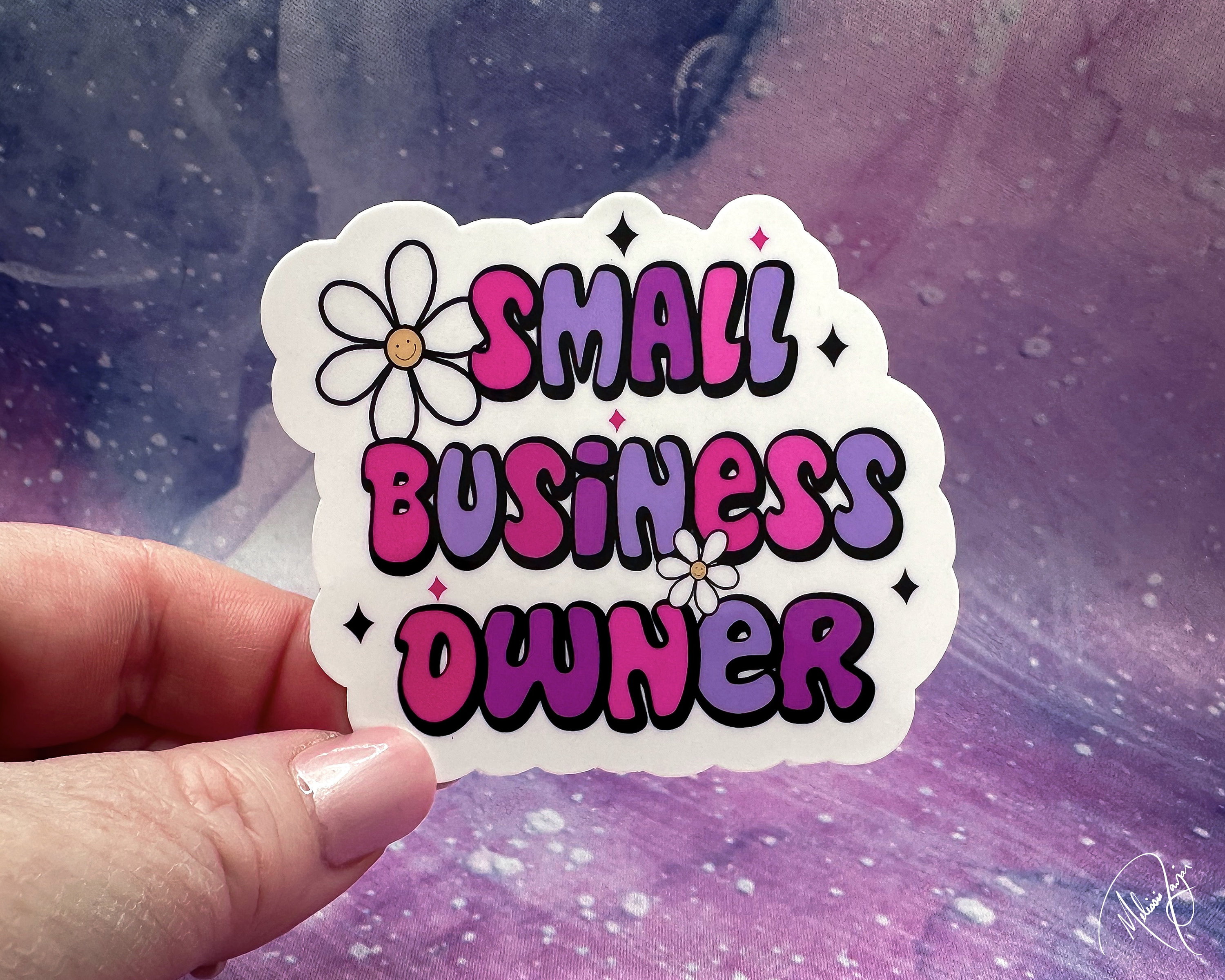 Small Business Owner Sticker, Woman Owned Business, Pink Business Owner ...