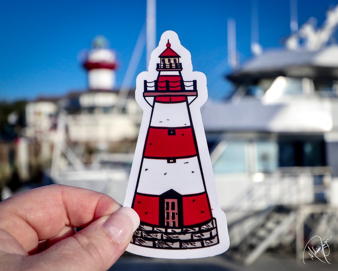 Lighthouse Stickers, Red Lighthouse Stickers, Coastal Stickers, Planner ...