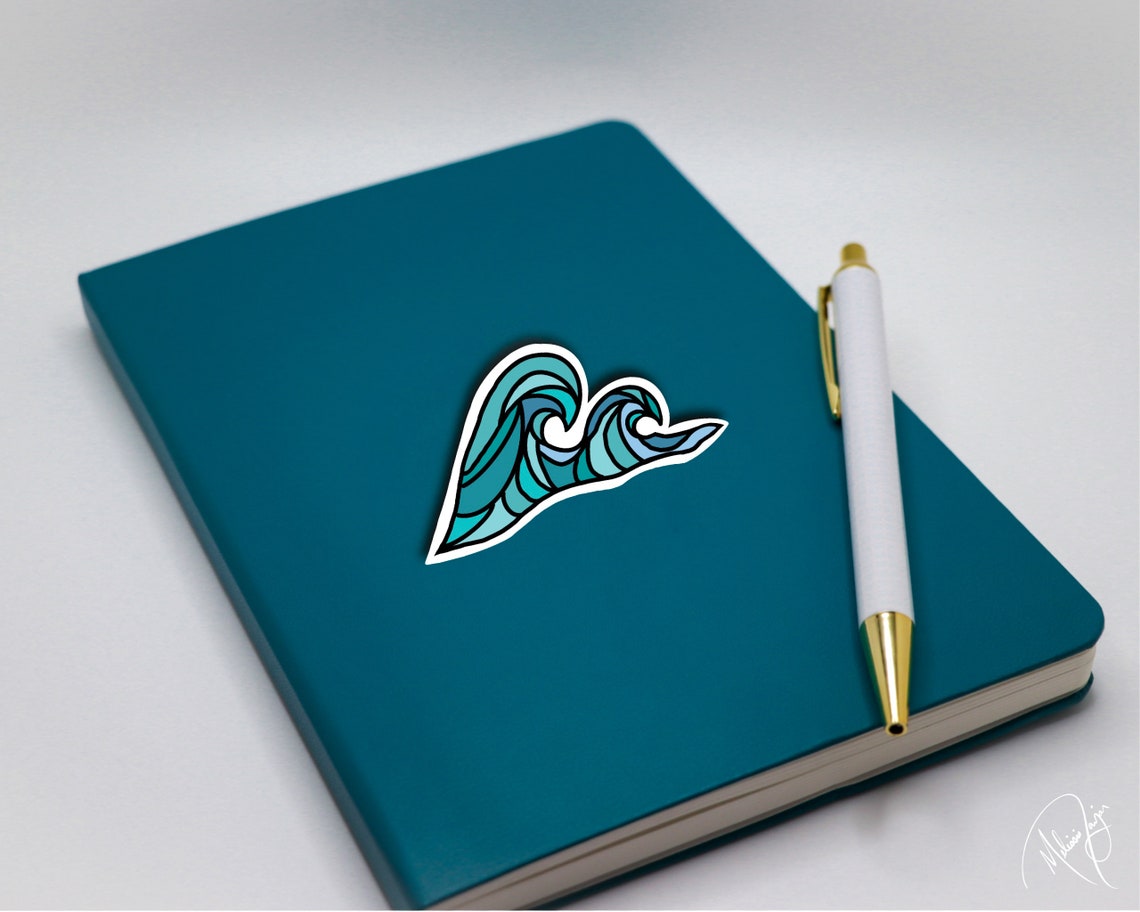 Ocean Wave Stickers, Ocean Stickers, Planner Stickers, Laptop Stickers ...