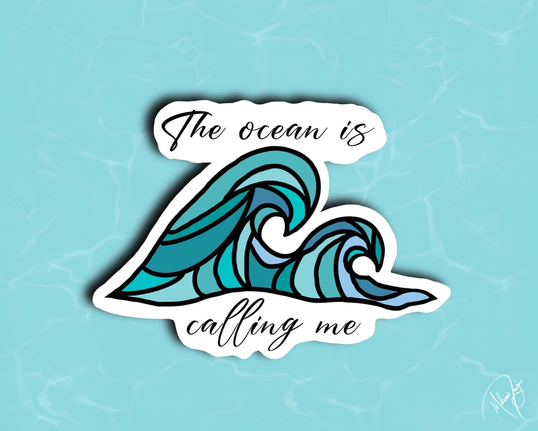 Ocean Wave Stickers the Ocean is Calling Me Stickers Planner - Etsy