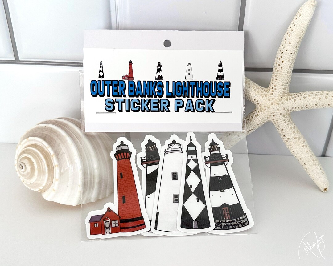 Outer Banks Lighthouse Sticker Pack, Love Lighthouses, Laptop ...