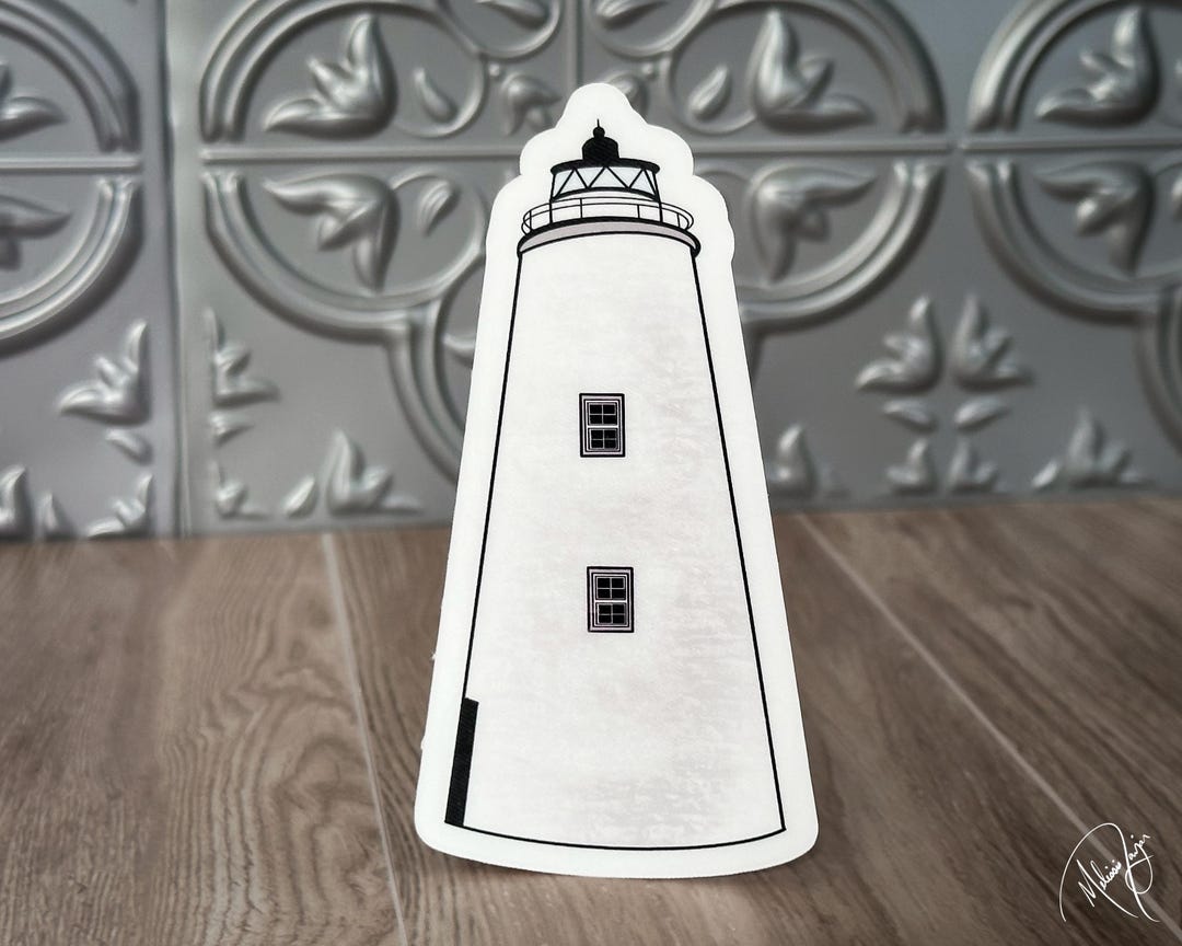 Outer Banks Lighthouse Sticker, Ocracoke, Coastal Stickers, Planner ...