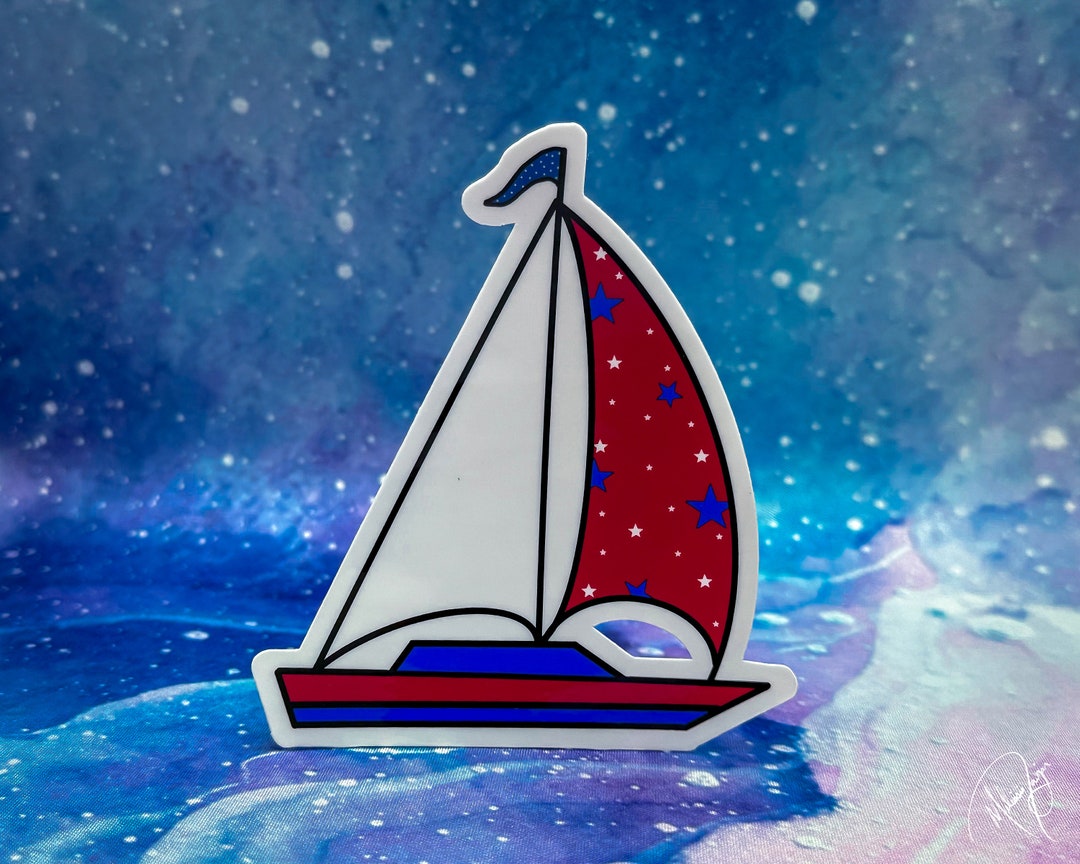 Sailboat Sticker Small Gift Birthday Gift Coastal Stickers - Etsy