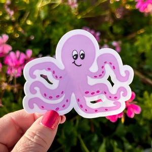Octopus Sticker Waterproof Sticker, Cute Sea Creature Sticker, Sea Life ...