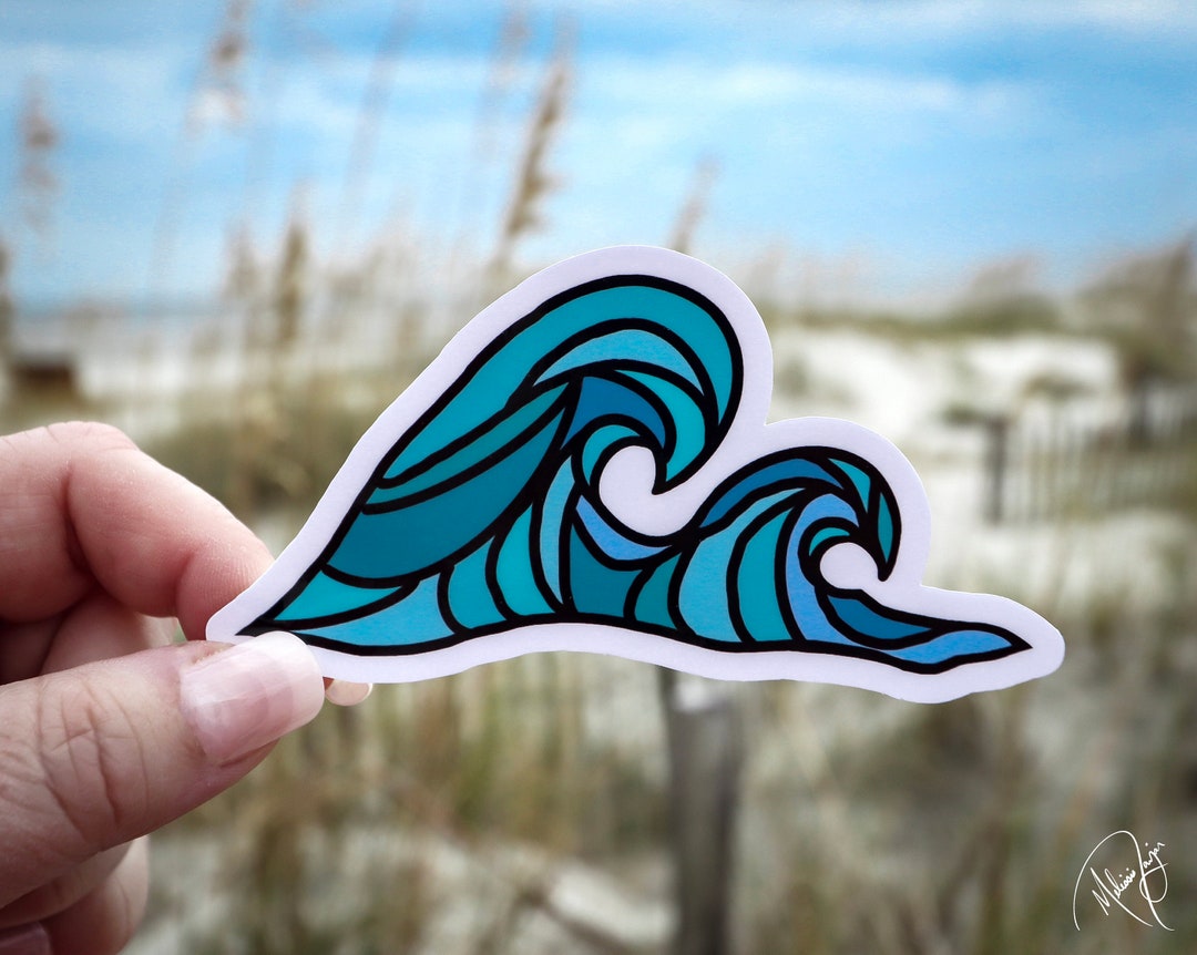 Ocean Wave Stickers, Ocean Stickers, Planner Stickers, Laptop Stickers ...