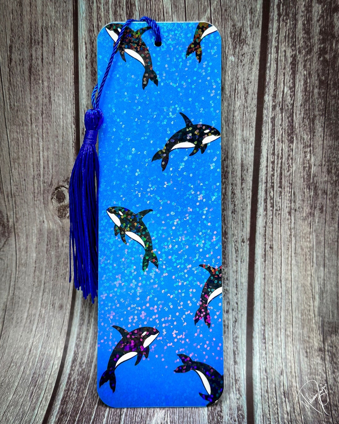 Holographic Whale Bookmark: Handmade Book Lover Gift - Etsy
