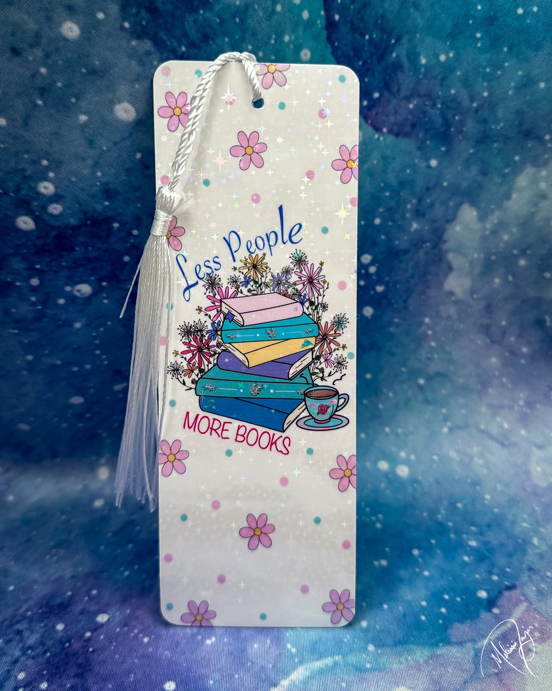 Holographic Bookmark: Book Lover Gift With Tassel - Etsy