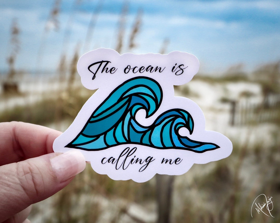 Ocean Wave Stickers, the Ocean is Calling Me Stickers, Planner Stickers ...