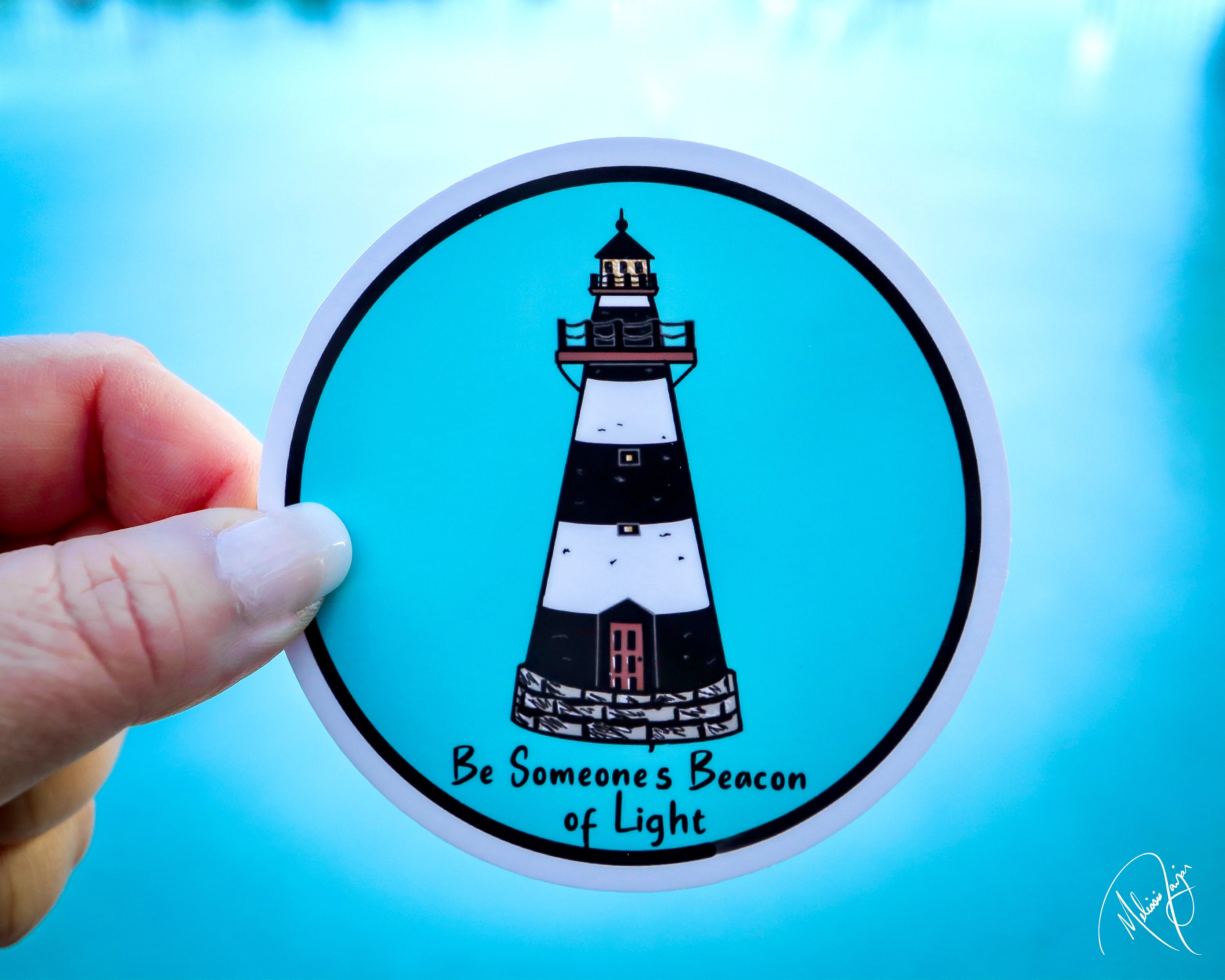 Lighthouse Sticker, Beacon of Light Sticker, Coastal Stickers, Planner ...