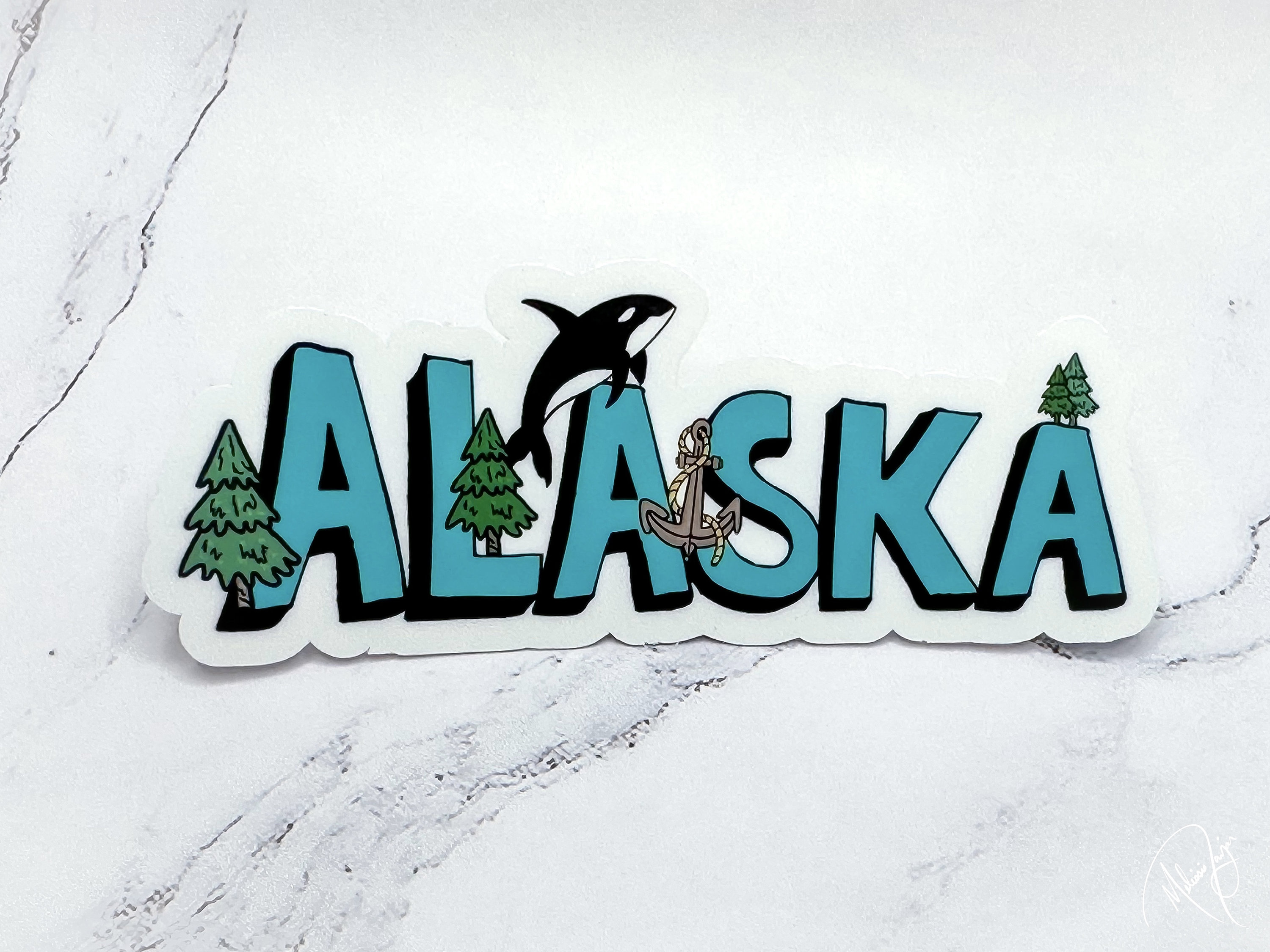 Alaska Sticker, Cute Alaska Sticker, Planner Sticker, Laptop Sticker ...