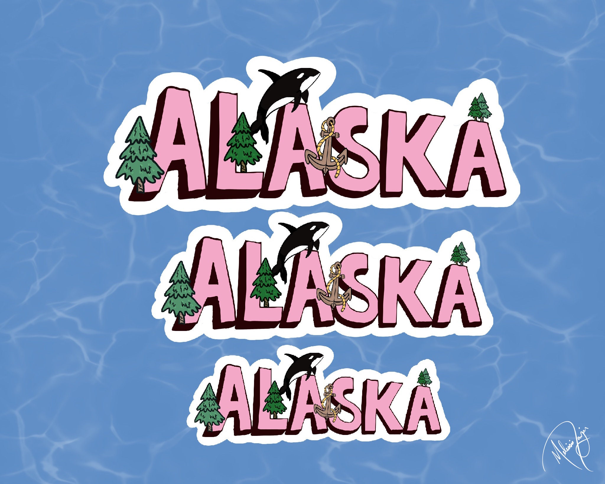 Alaska Sticker, Cute Alaska Sticker, Planner Sticker, Laptop Sticker ...