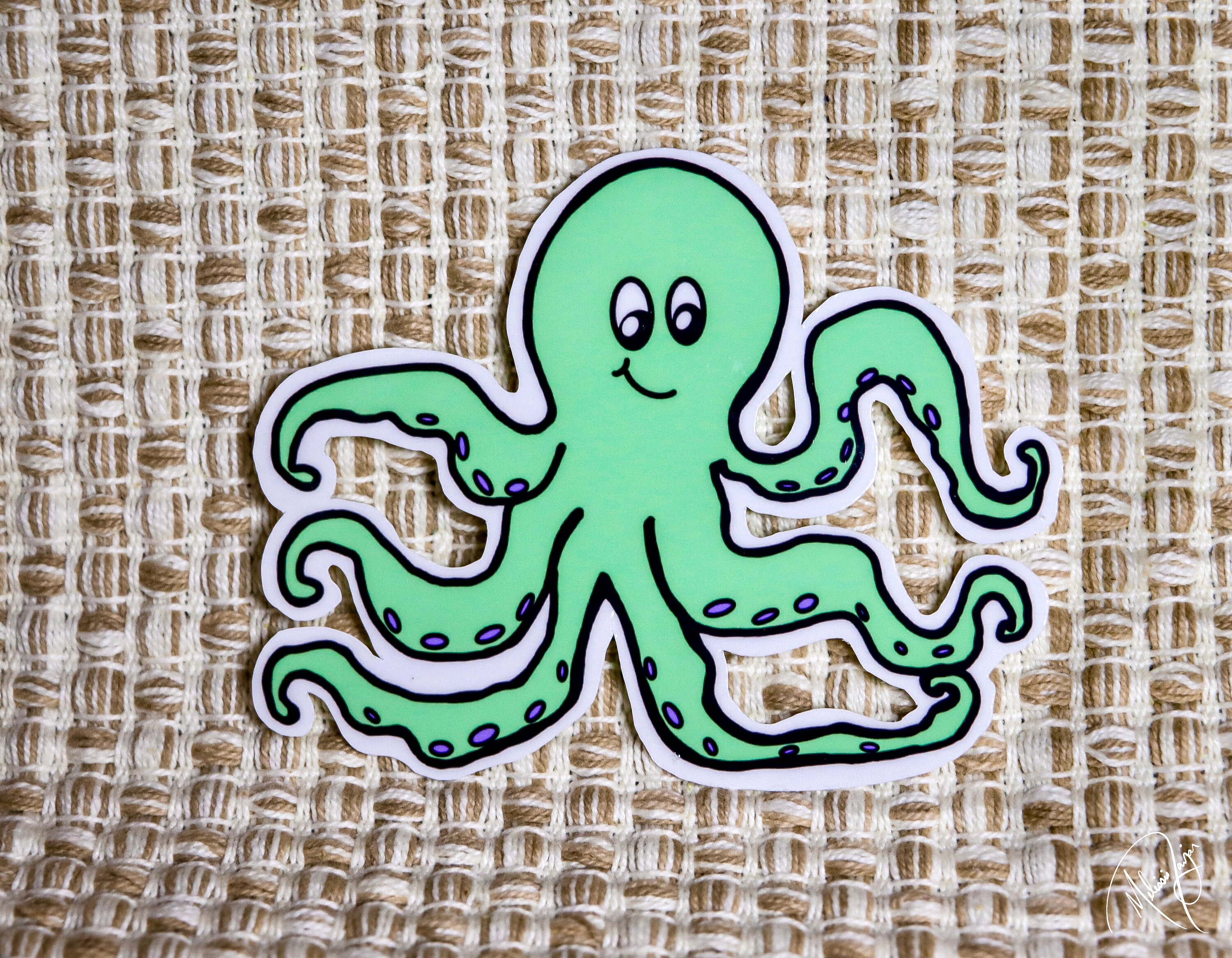 OCTOPUS STICKER Waterproof Sticker Cute Sea Creature - Etsy