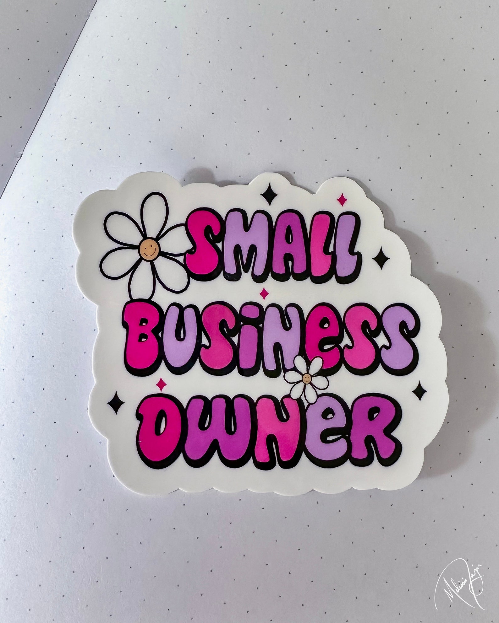 Small Business Owner Sticker, Woman Owned Business, Pink Business Owner ...