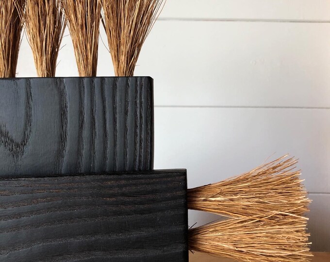 Large Handmade Wooden Brush Burnt Wooden Handle - Etsy
