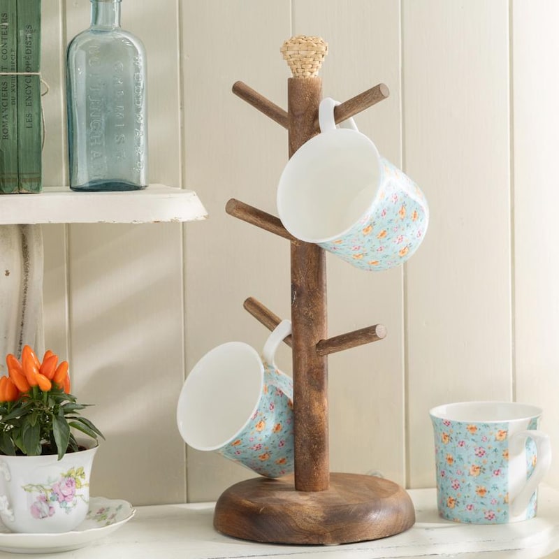 Wood Mug Tree - Etsy UK