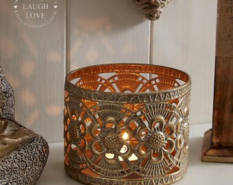 Metal Tea Light Holder | Etsy UK