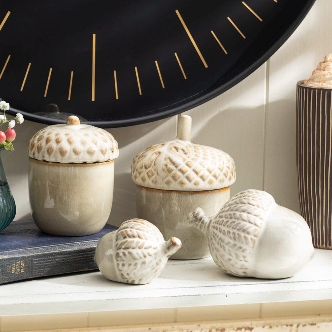 Decorative Ceramic Acorn Ornaments - Etsy UK