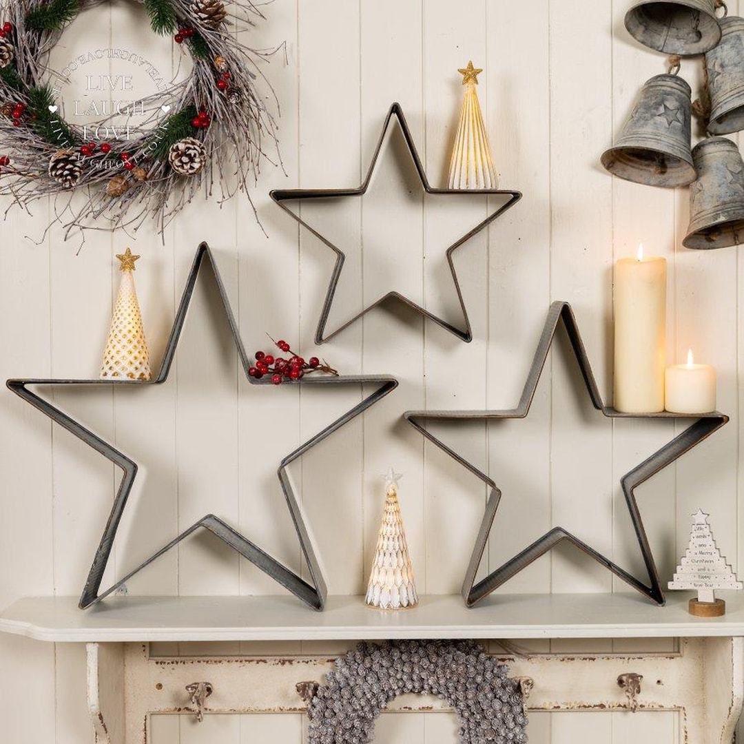 Rustic Cut Out Metal Stars With Ridges - Etsy