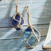 Set of 2 Hanging Glass Buoys - 10cm & 6.5cm - Etsy UK