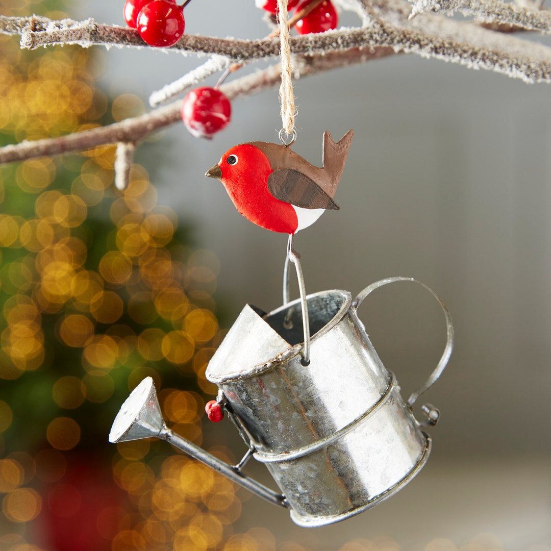Watering Can With Robin Hanger - Etsy UK