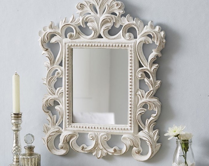 Carved Ornate Mirror-antique White - Etsy