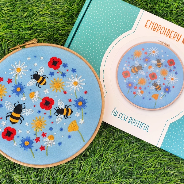 Bee Embroidery Kit - Etsy