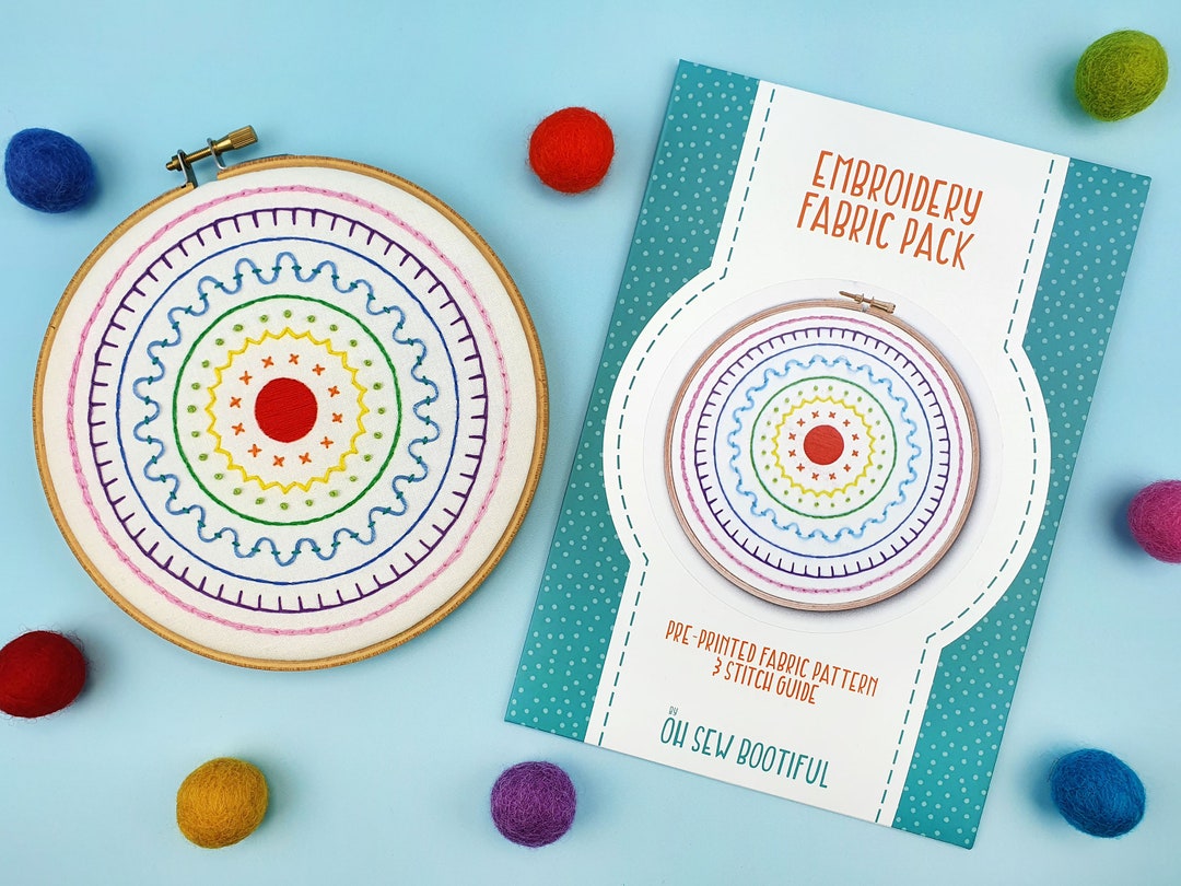 Rainbow Sampler Embroidery Pattern, DIY Embroidery, Hand Needlework ...