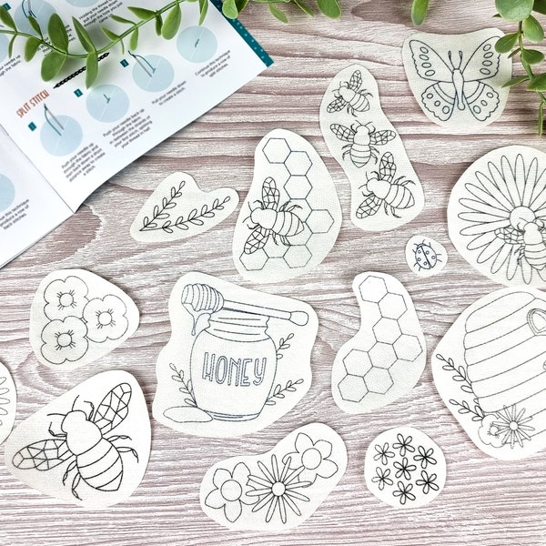 Bee Embroidery - Etsy UK