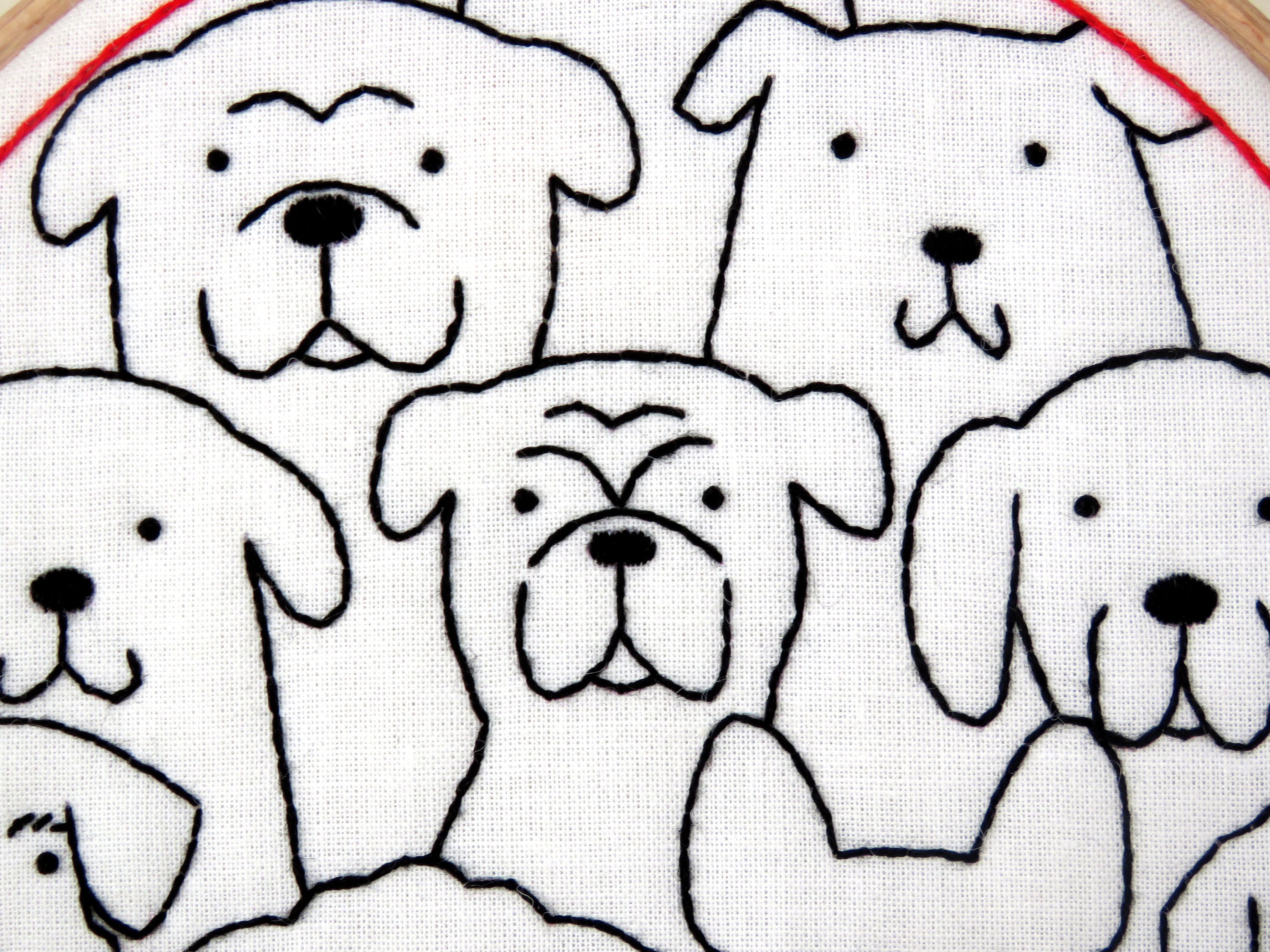 Dogs Embroidery Kit Beginners Embroidery Dog Lovers Gift | Etsy UK