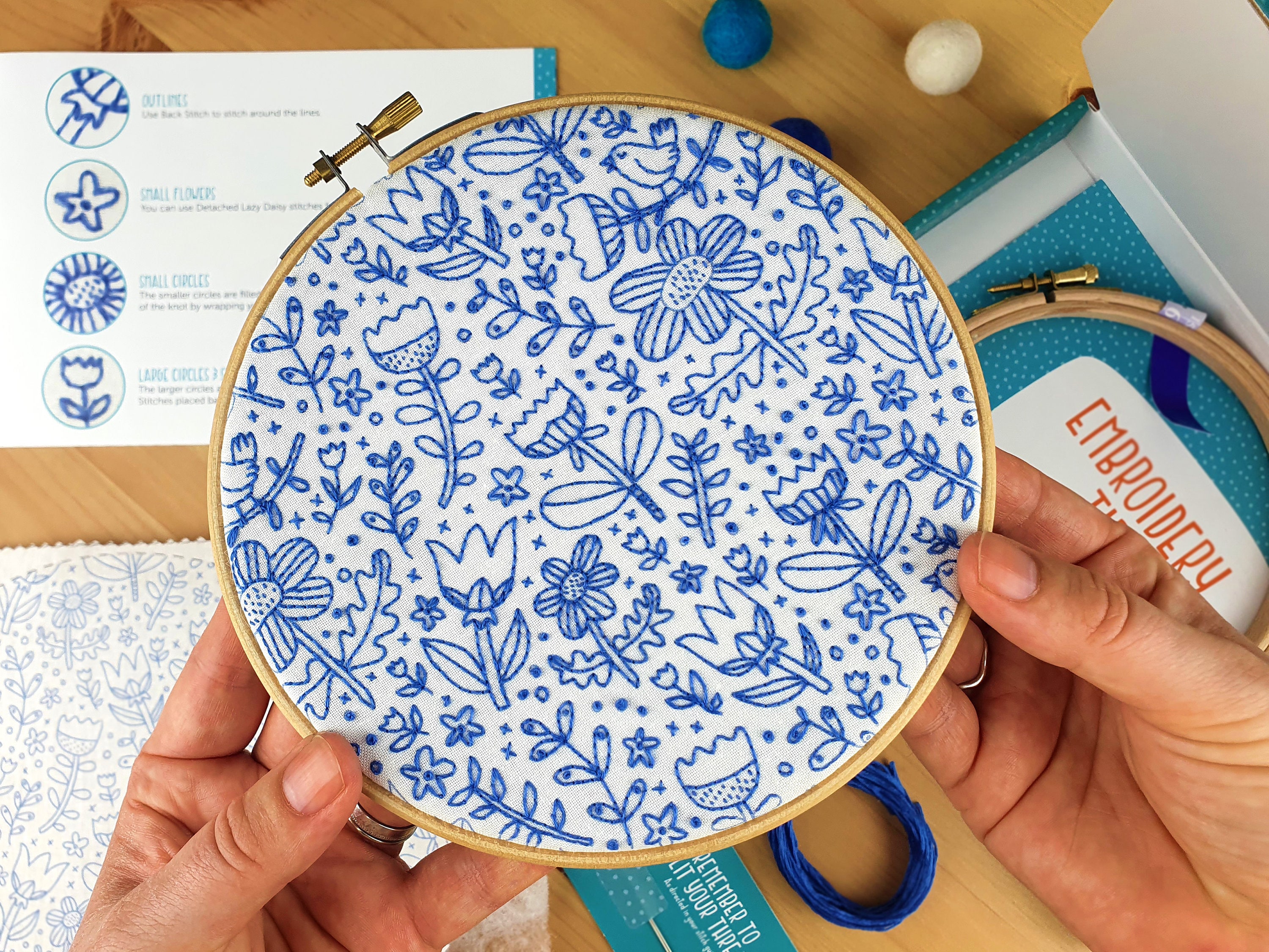 Doodle Embroidery Kit Doodle Stitching Needle Craft Kit DIY - Etsy UK